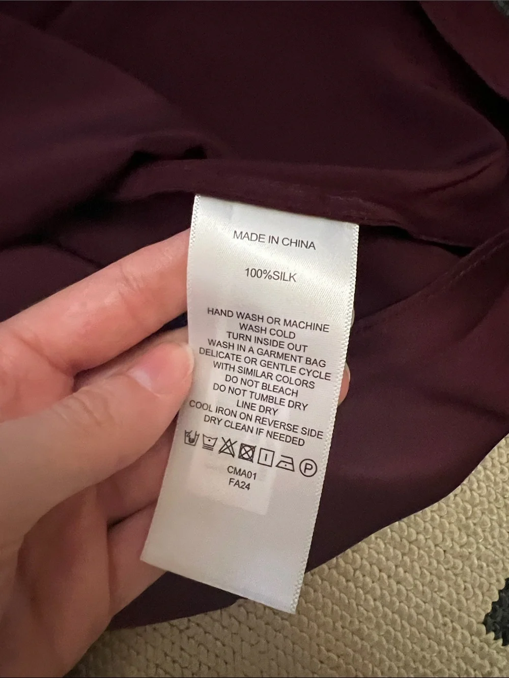Quince | Dresses | Quince Wine Red Maroon Burgundy 0 Washable Silk Maxi ...
